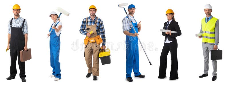 Set of Professional Workers People Stock Image - Image of happy, house ...