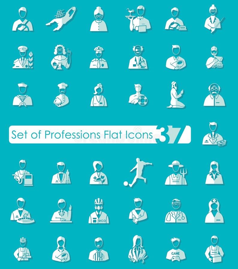 Set of professions icons stock vector. Illustration of information ...