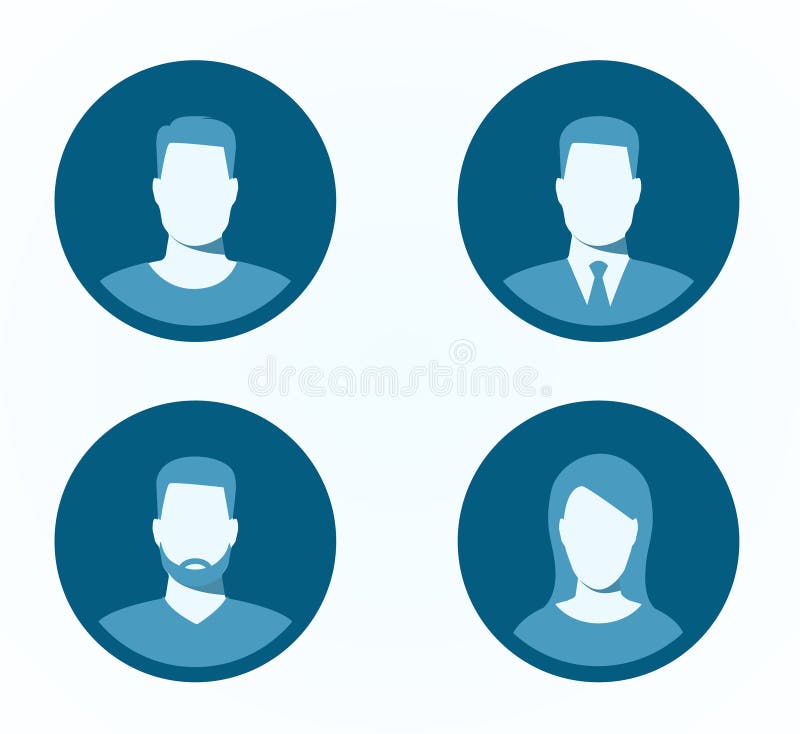 Set of profile icons stock vector. Illustration of costume - 80097683