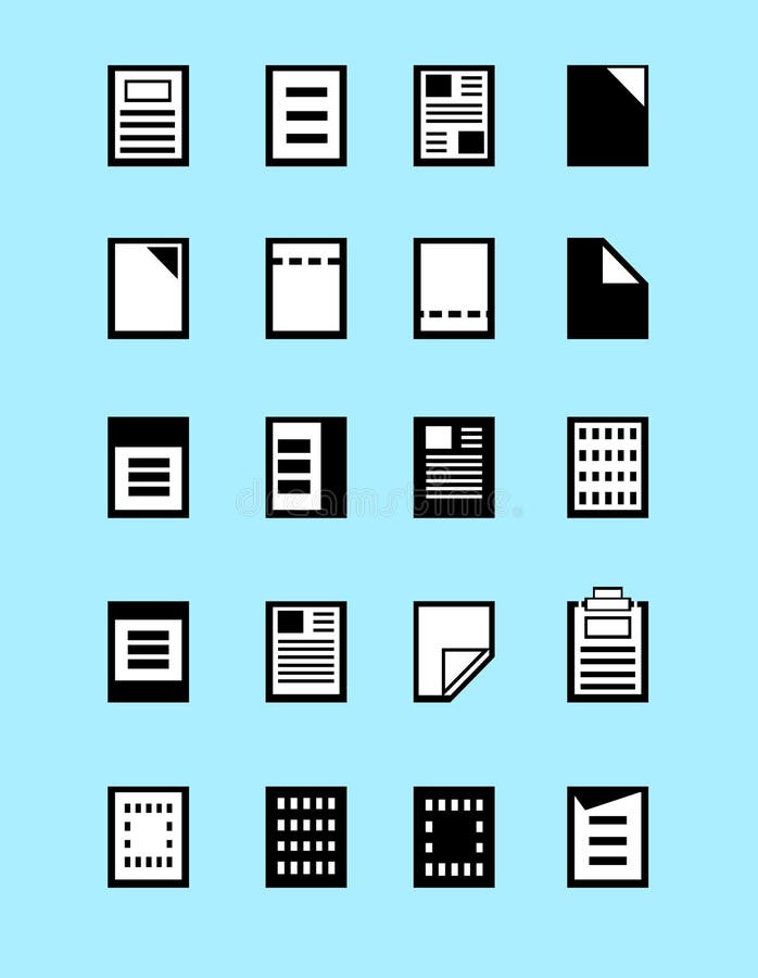 Set of Program File Formats Icons,File Extensions Vector Stock Vector ...