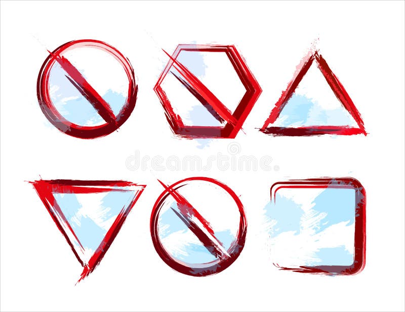 Set of Prohibitory Traffic Signs. Stock Illustration - Illustration of ...