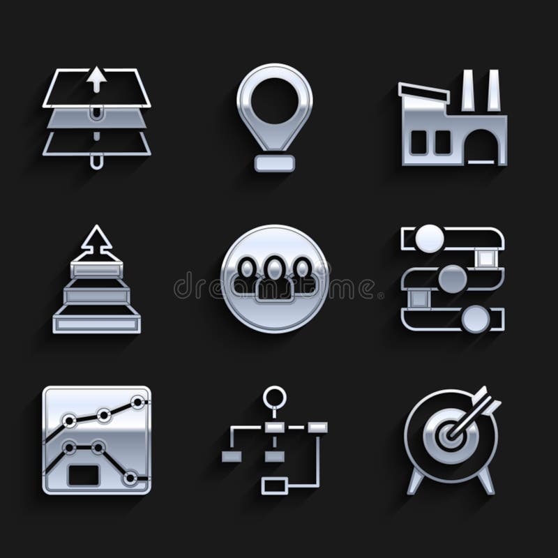 Set Project Team Base, Hierarchy Organogram Chart, Target, Graph ...