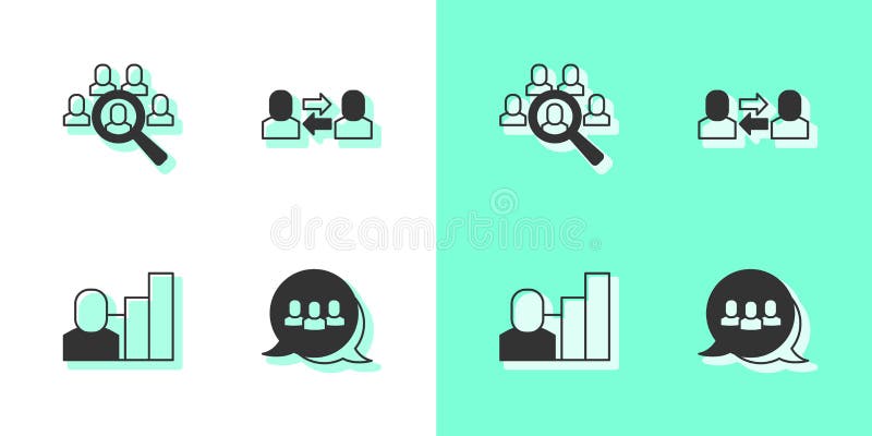 Set Project Team Base, Magnifying Glass for Search Job, Productive ... Set Project Team Base, Magnifying Glass for Search Job, Productive ...