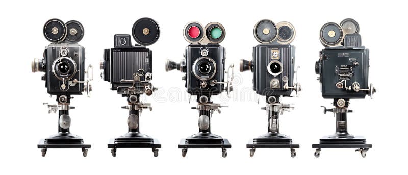 Set of Projectors in Five Different Poses on Transparent Background for ...