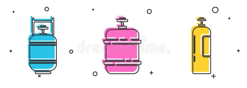 Set Propane Gas Tank, Propane Gas Tank and Industrial Gas Cylinder Tank ...