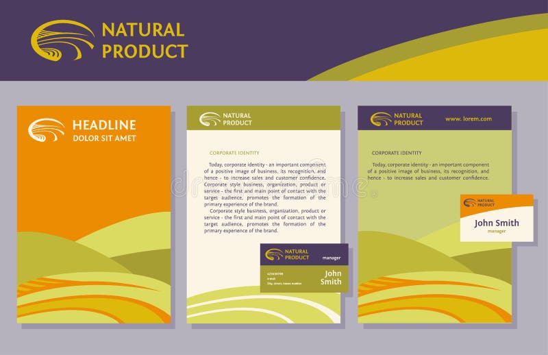 The Set of Proprietary Elements, Logo, Folder Stock Vector ...