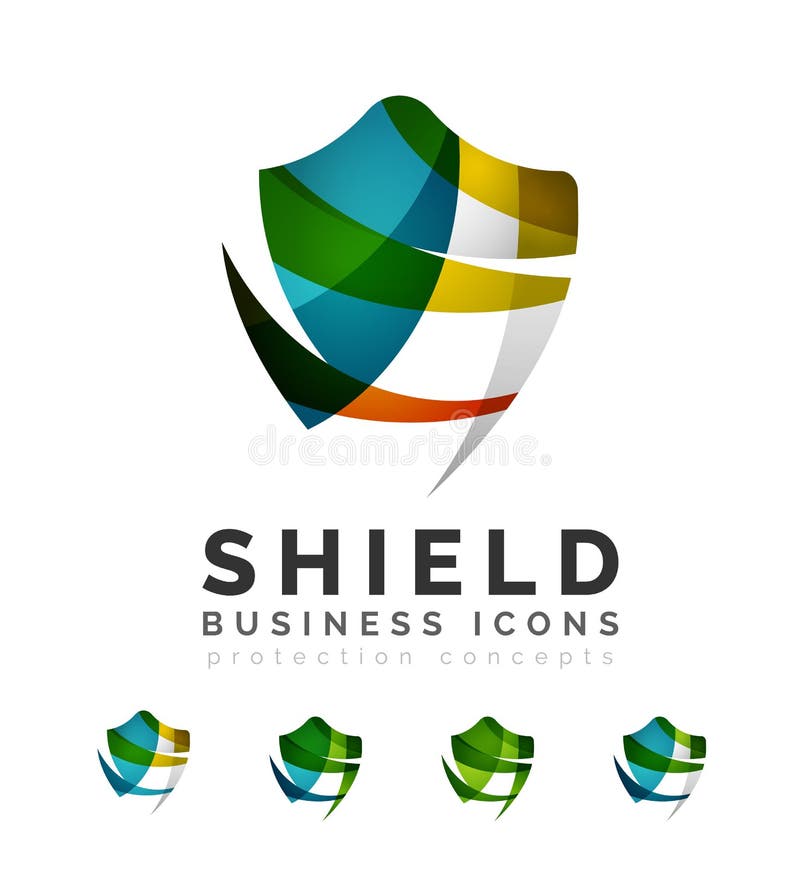 Shield, Logo, Emblem, Protection, Safety, Security, Collection Set of ...