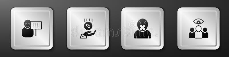 Set Protest, Coins on Hand - Minimal Wage, Censor Freedom of Speech and ...