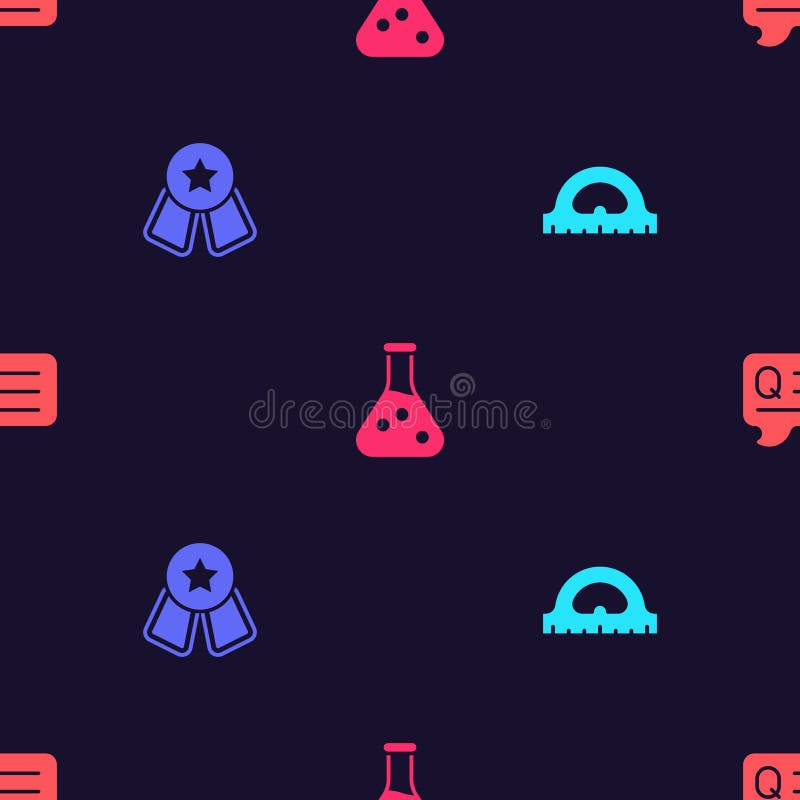 Set Protractor Grid, Medal with Star, Test Tube and Speech Bubbles ... Set Protractor Grid, Medal with Star, Test Tube and Speech Bubbles ...