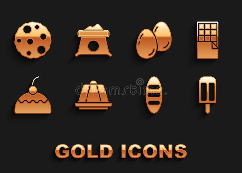 Set Pudding Custard, Chocolate Bar, Ice Cream, Bread Loaf, Cake, Easter ...