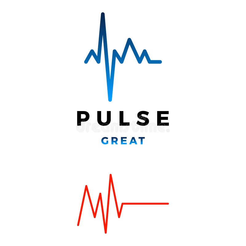 Set of Pulse Icon Logo Design Template Stock Vector - Illustration of ...