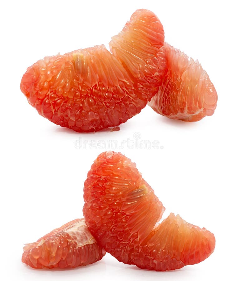 Set of Pummelo Grapefruit Isolated on White Background Stock Image ...