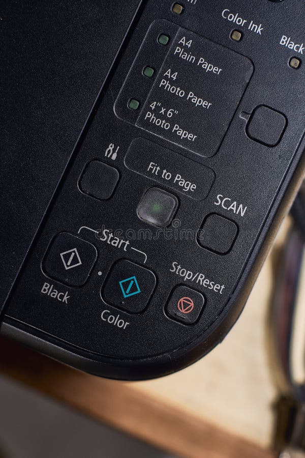 Push Button of Printer and Scanner Stock Image - Image of hand, scan ...