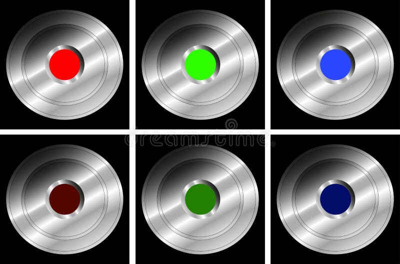 Set of Push Buttons for Recording - Vector Stock Vector - Illustration ...