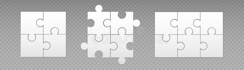 Set of Puzzle Pieces for Mosaic Infographic Banner. Vector Icons Stock ...