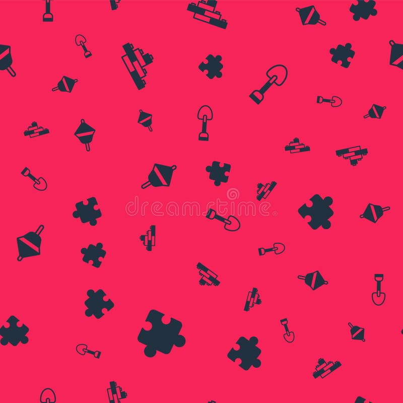 Set Puzzle Pieces Toy, Toy Building Block Bricks, Whirligig and Shovel ...