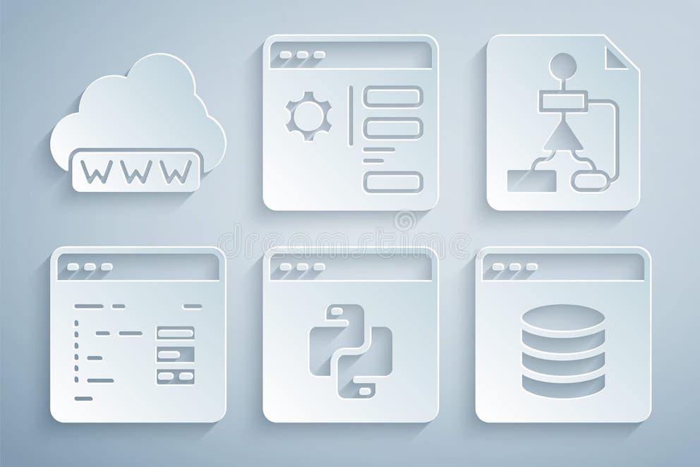 Set Python Programming Language Flowchart Software Server Data Web Hosting Browser Setting