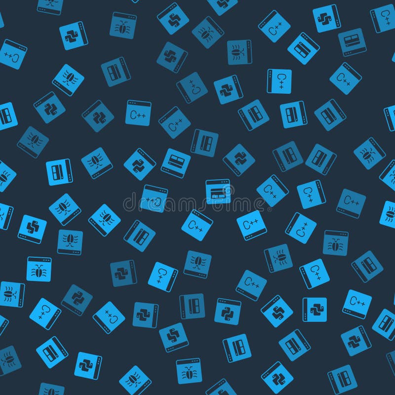 Set Python Programming Language Software Search Engine And System Bug On Seamless Pattern