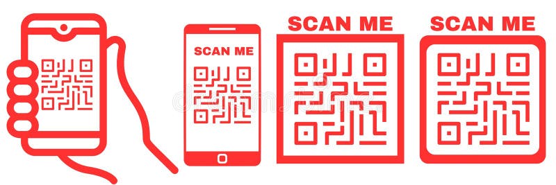 Set of QR Code, Icon of QR Code, Qr Code Set, Set of Barcode Icons ...