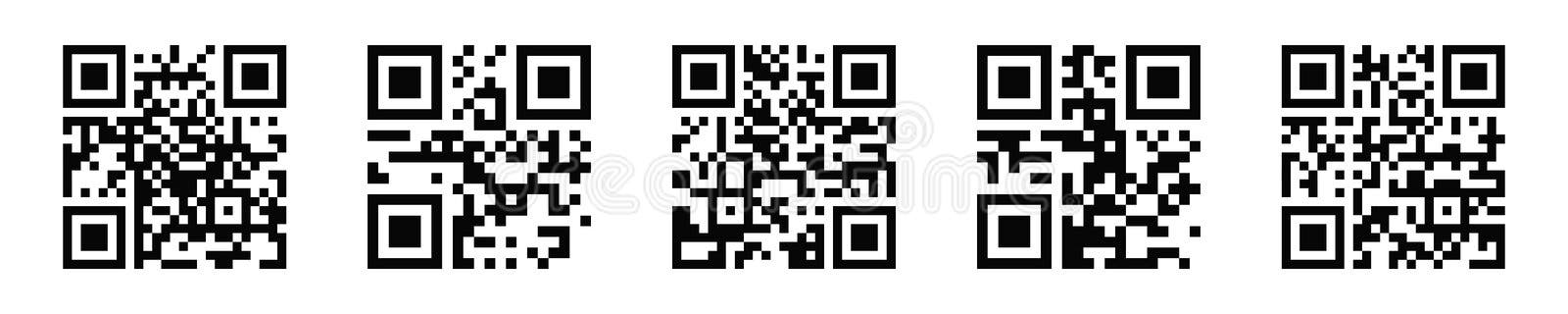 Scan Me Icon Qr Code In Square Frame Template Of Quick Responce Matrix Barcode Grid Stock