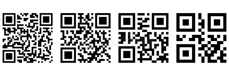 Set of Qr Code Ready To Scan with Smart Phone. Vector Illustration ...