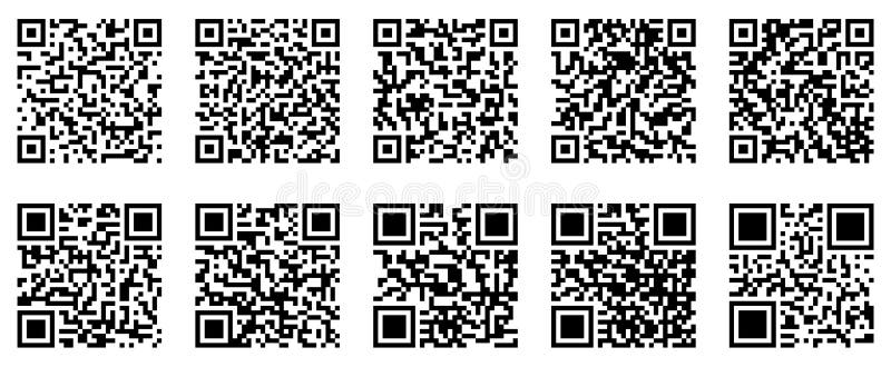 Set of Qr Code Ready To Scan with Smart Phone. Vector Illustration ...