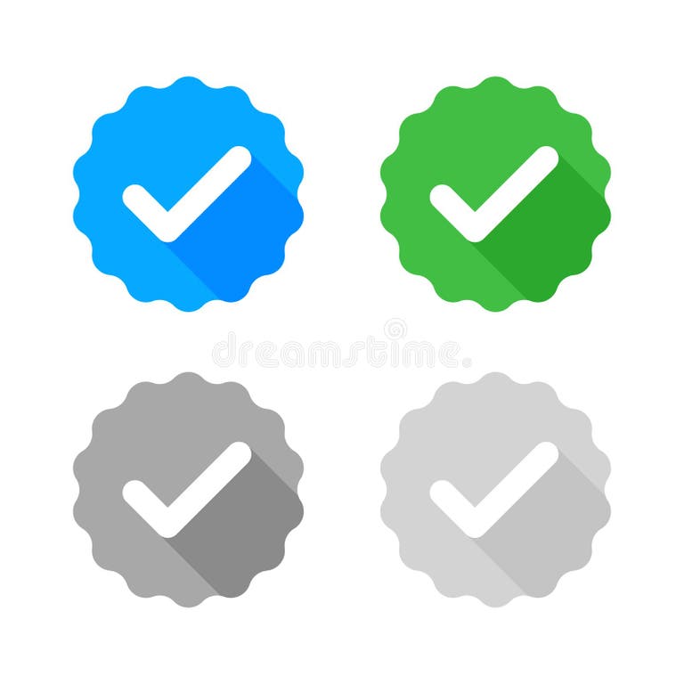 Set of Quality Checkmark Sticker in Different Color Stock Vector ...