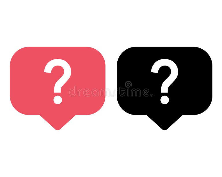 Set of Question Icon Mark, Help or Ask Bubble Graphic Symbol, Web Faq ...