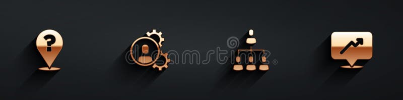 Set Question Mark, Head Hunting, Hierarchy Organogram Chart and Graph ...