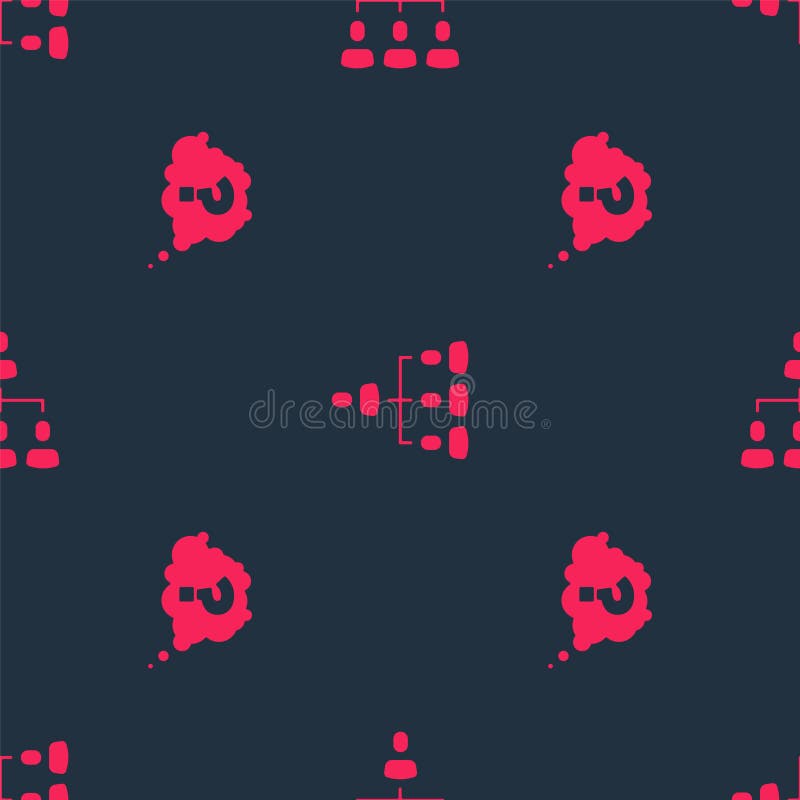 Set Question Mark and Hierarchy Organogram Chart on Seamless Pattern ...