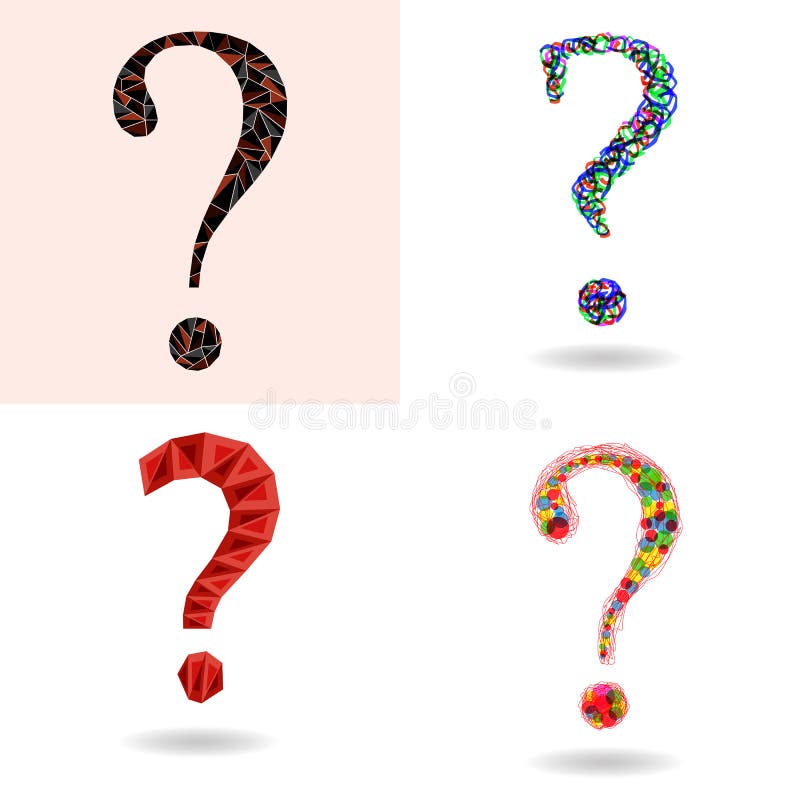 Set of question marks. stock vector. Illustration of design - 37013422