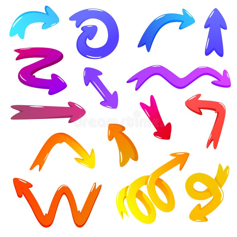 Set of quirky arrows stock vector. Illustration of geometric - 276884903