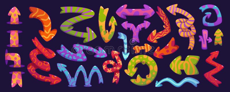 Set of Quirky Arrows Isolated on Background Stock Image - Image of ... Set of Quirky Arrows Isolated on Background Stock Image - Image of ...