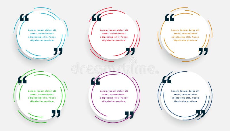 Set of Quote Box Element for Social Speech or Comment Stock Vector ...