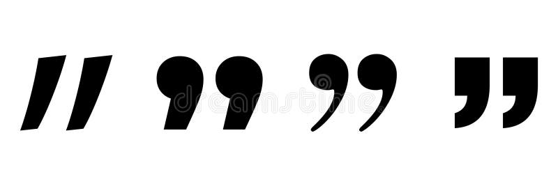 Set of Quote Mark Icon Set Vector Stock Illustration - Illustration of ...