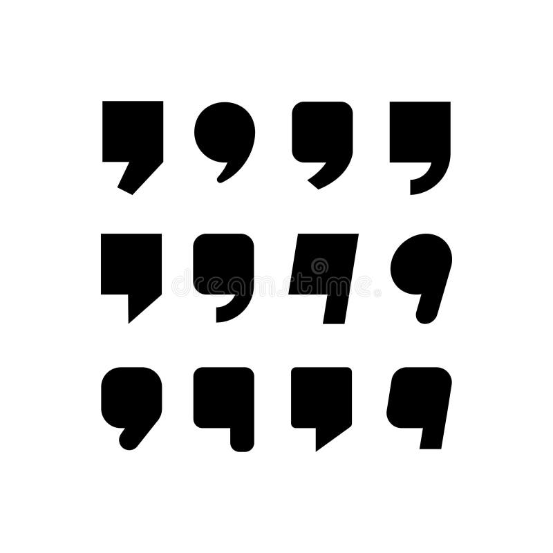 Set of Quote Mark, Quotes Icon Vector Sign Design Stock Vector ...