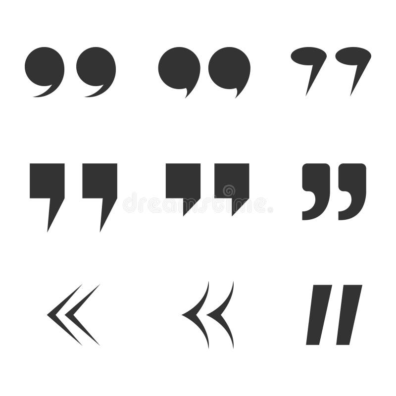 Set of Quote Marks. Message Typography, Phrase and Quotation Stock ...