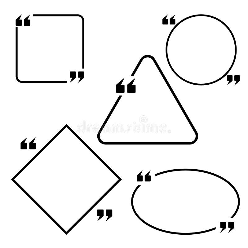 Set Quote Speech Bubble. Frame for Text. Vector Stock Vector ...