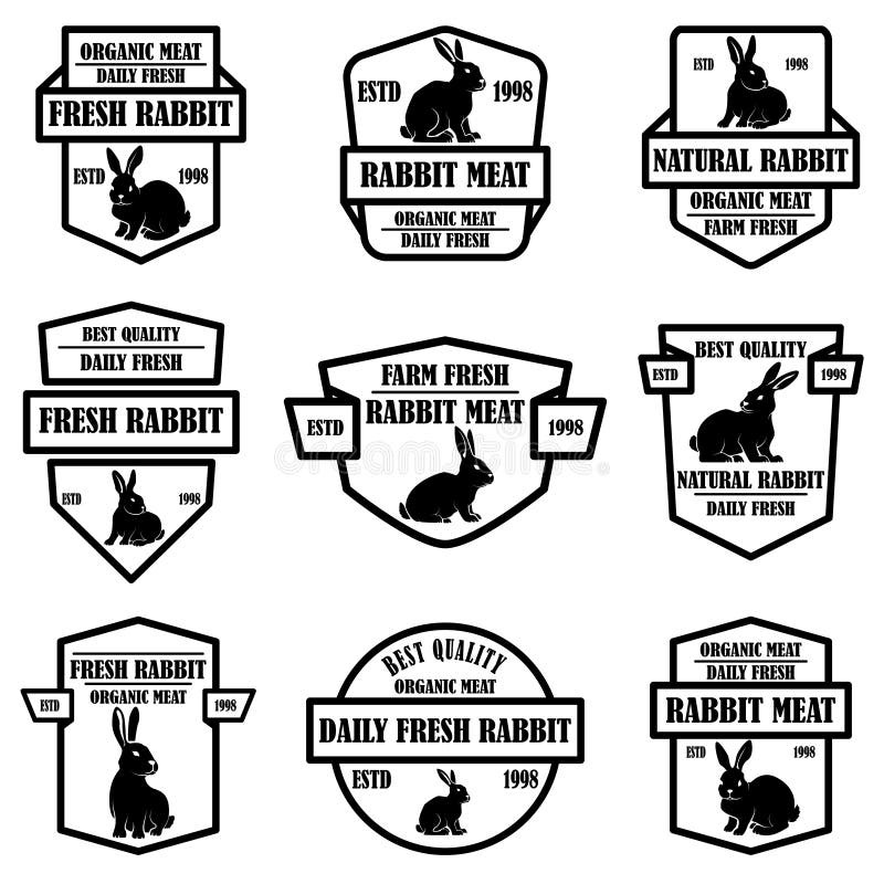 Rabbit Cut of Meat . Butcher Diagram, Scheme Stock Illustration ...