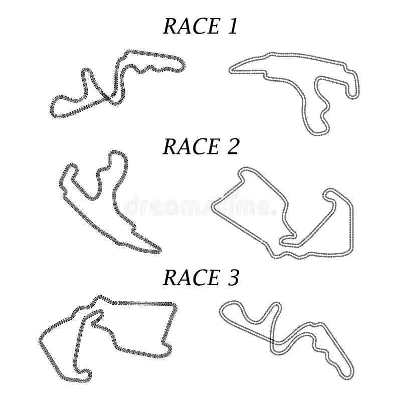 Set of race tracks stock vector. Illustration of finish - 103558383
