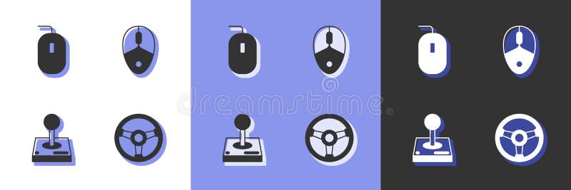 Set Racing Simulator, Computer Mouse, Joystick for Arcade Machine and ...