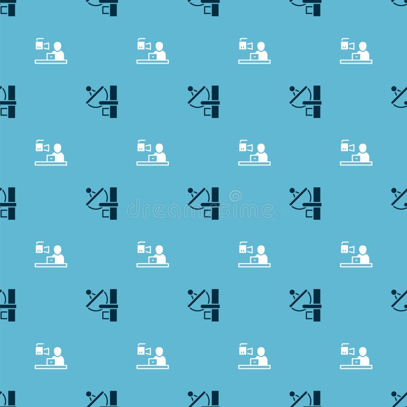 Set Radar and Breaking News on Seamless Pattern. Vector Stock Vector ...
