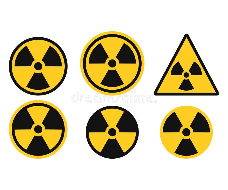 Set of Radiation Symbol. Radiation Warning Icon Stock Vector ...