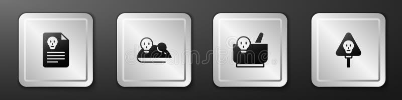 Set Radiation Warning Document, Experimental Mouse, Mortar and Pestle ...