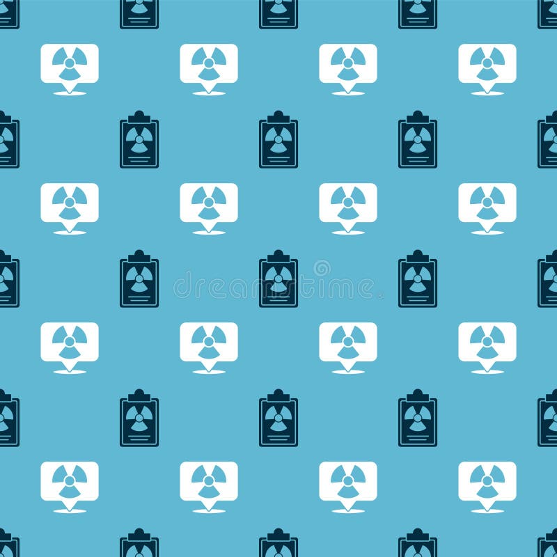 Set Radiation Warning Document and Radioactive in Location on Seamless ...