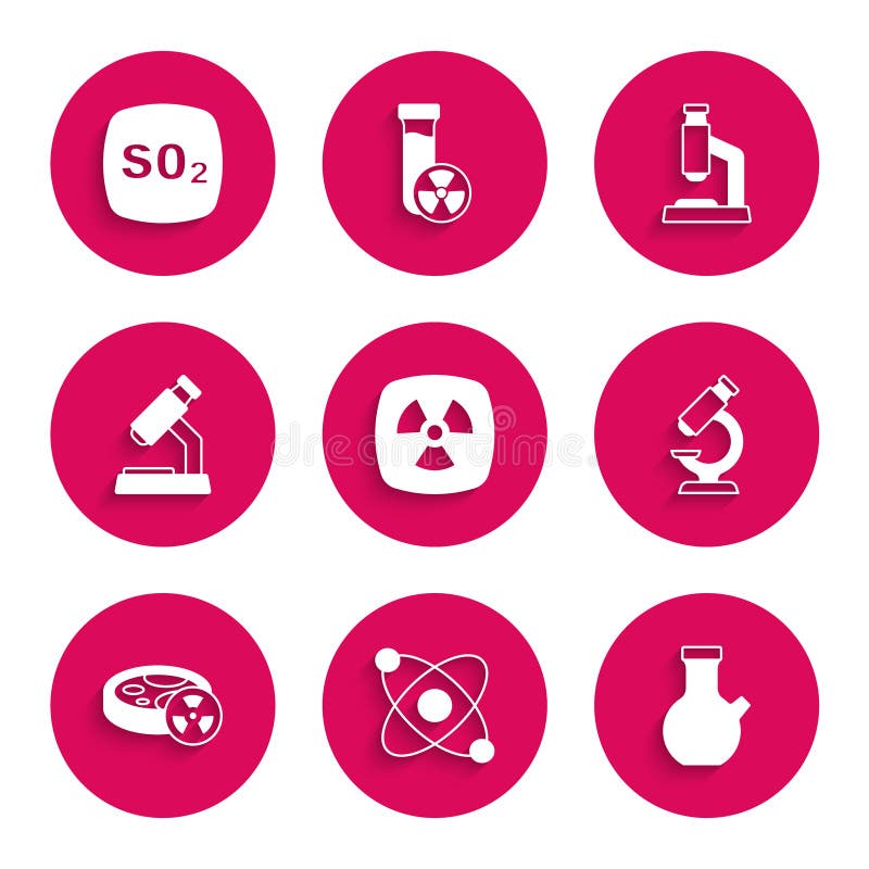 Set Radioactive, Atom, Test Tube, Microscope, with Toxic Liquid, and ... Set Radioactive, Atom, Test Tube, Microscope, with Toxic Liquid, and ...