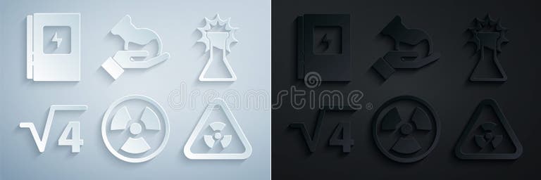 Set Radioactive, Test Tube and Flask, Square Root of 4 Glyph, Triangle ...