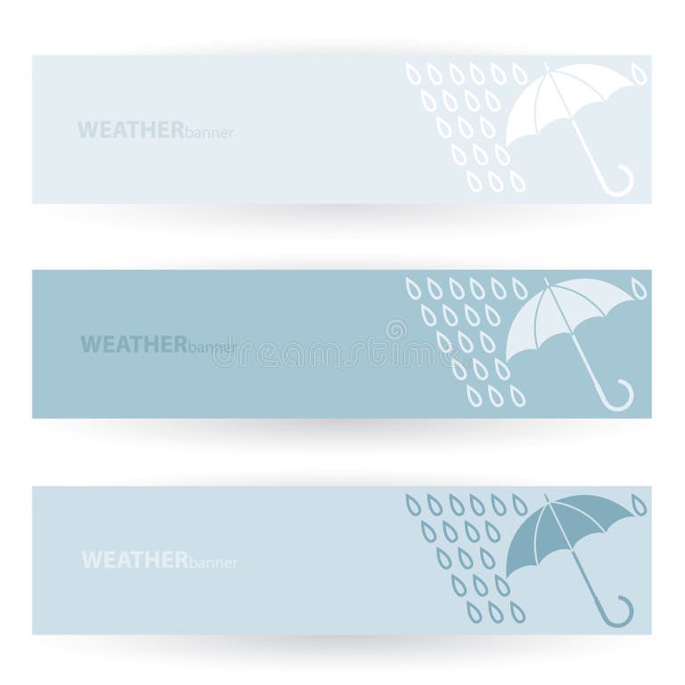Set of rain banners stock vector. Illustration of clipart - 26740587