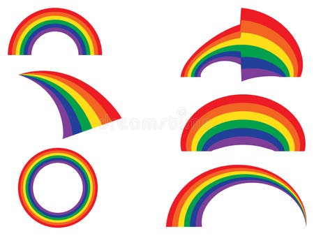 Rainbow set stock vector. Illustration of multicolored - 16177480