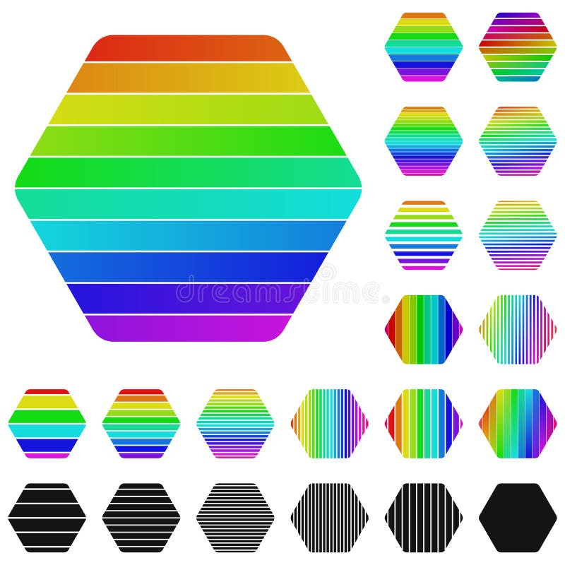 Rainbow Hexagon Stock Illustrations – 5,614 Rainbow Hexagon Stock ...